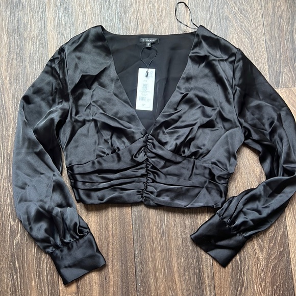 Dynamite | Tops | Dynamite V Neck Satin Blouse | Poshmark
